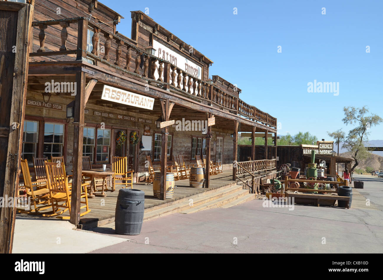Restaturan on main street in Calico ghost town, California, America ...