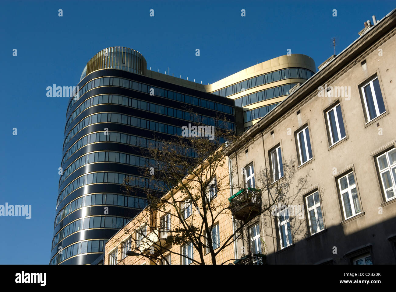 Zebra Tower, Warsaw, Poland, Europe Stock Photo - Alamy