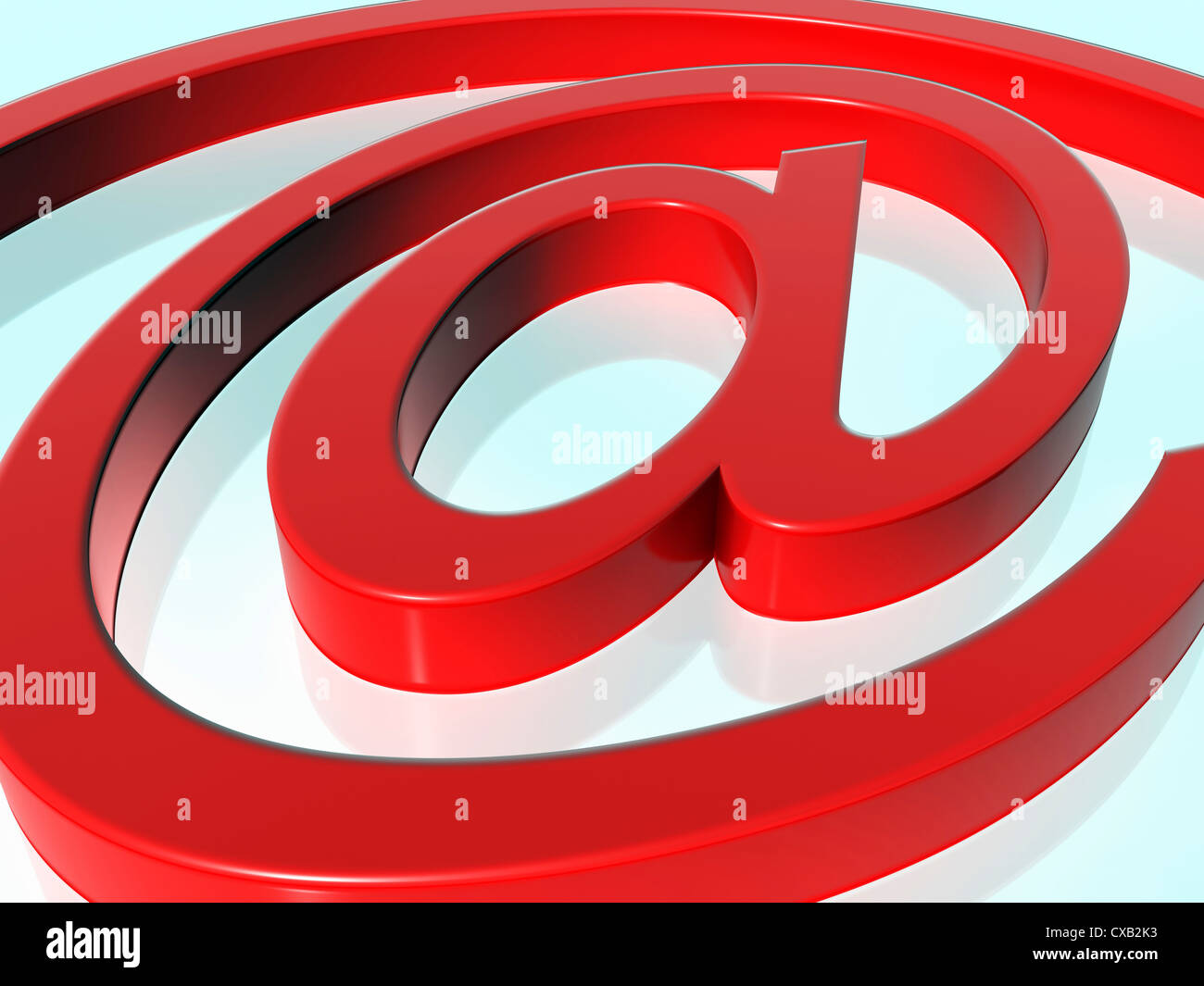 3d red e-mail icon - at Stock Photo - Alamy