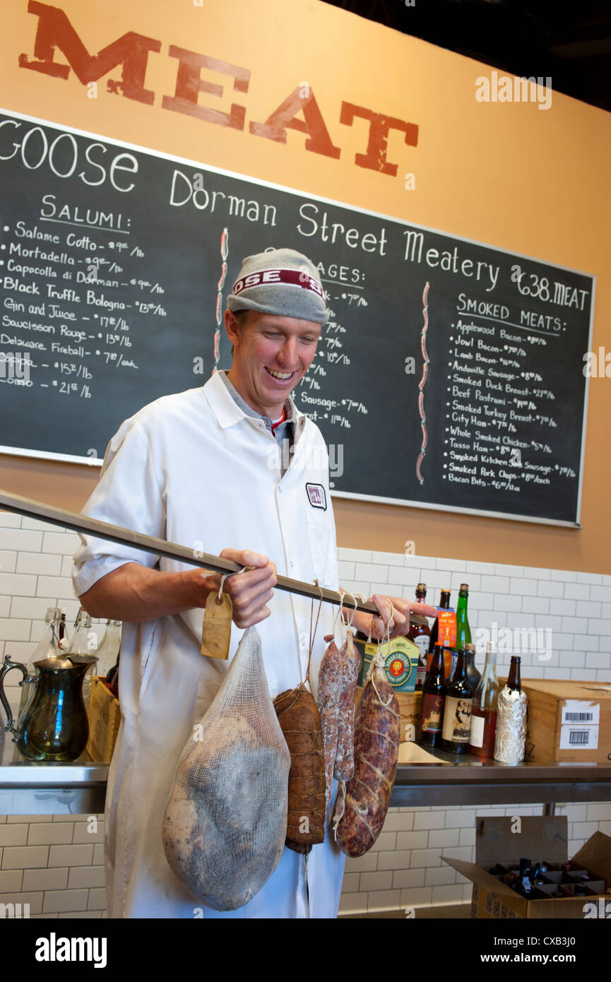 USA Indiana IN Indianapolis Smoking Goose Meatery charcuterie smoked ...