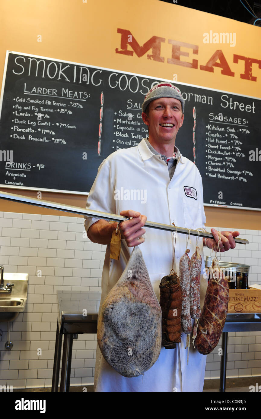 USA Indiana IN Indianapolis Smoking Goose Meatery charcuterie smoked ...