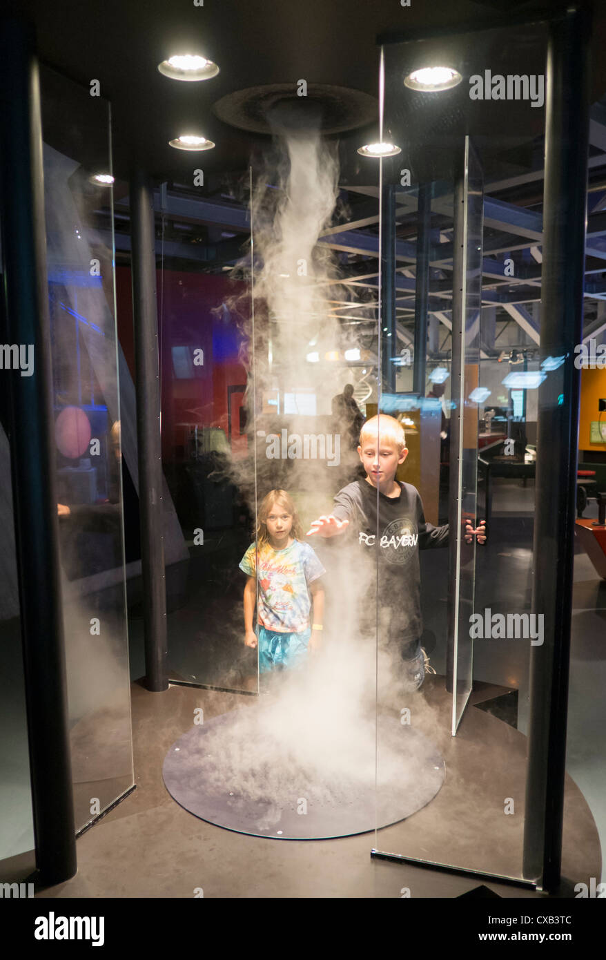 Tornado demonstration machine at Phaeno science center in Wolfsburg ...