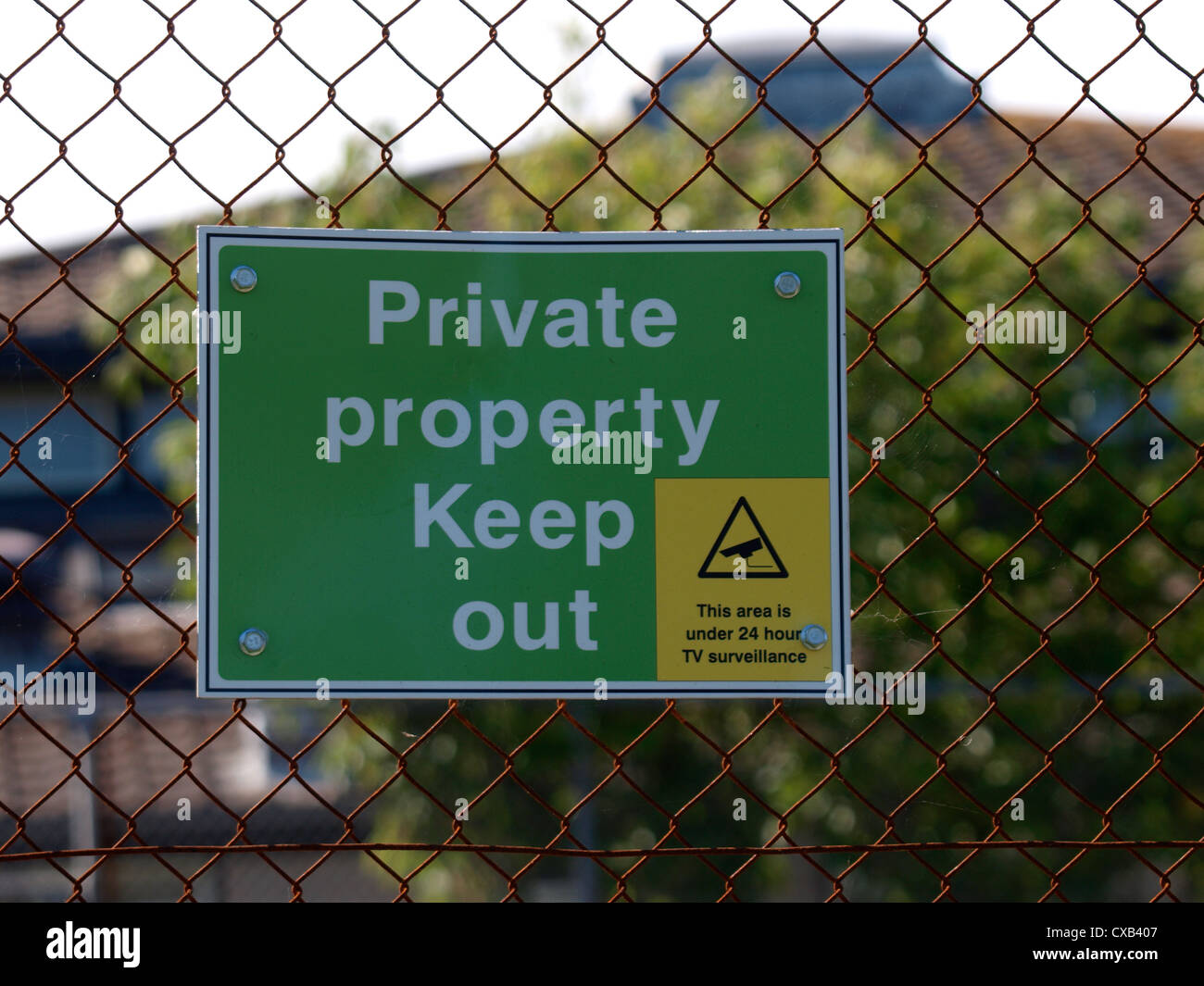 Private property sign, UK Stock Photo - Alamy