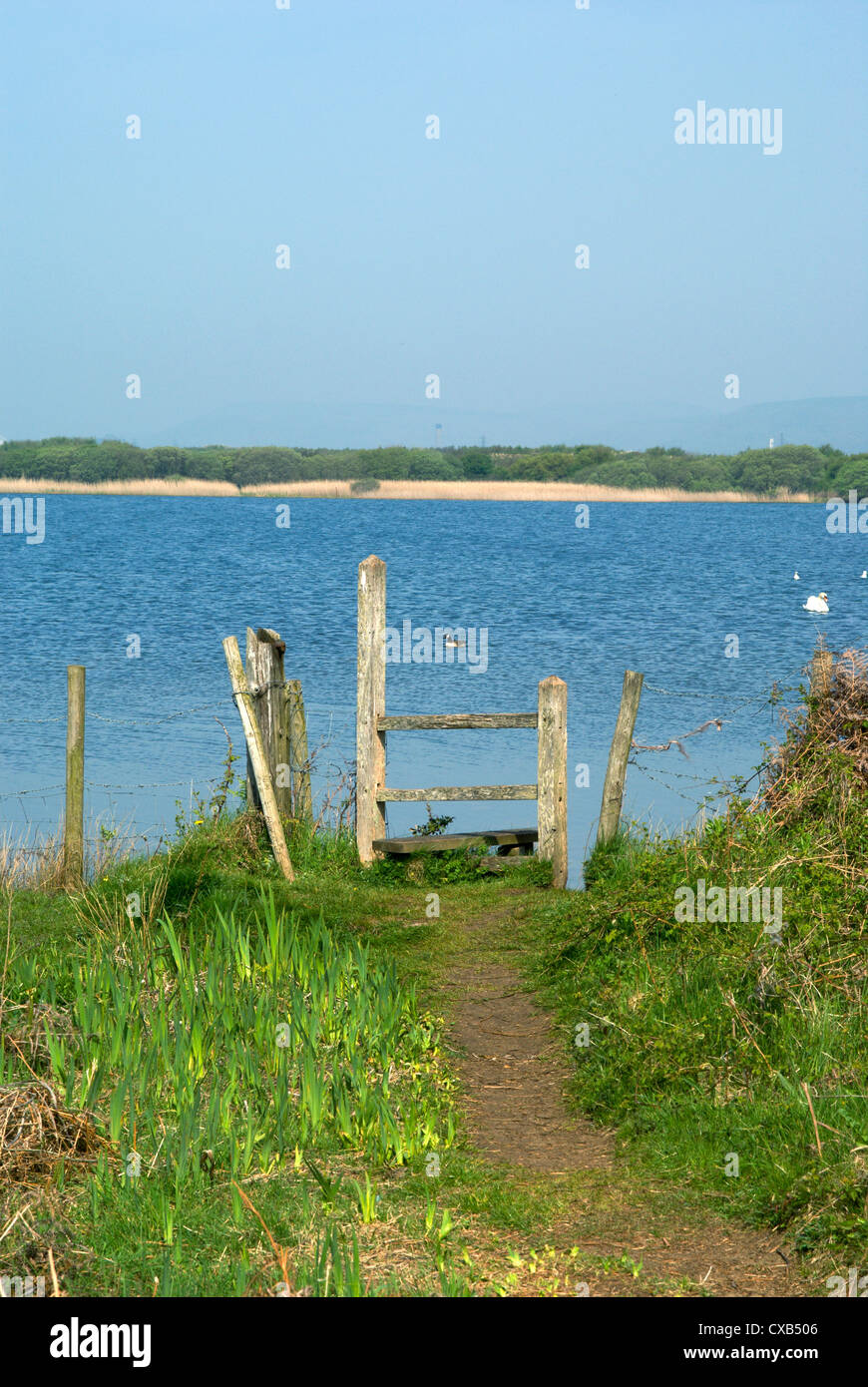 Kenfig Pool, Kenfig National Nature reserve near Porthcawl, Bridgend ...
