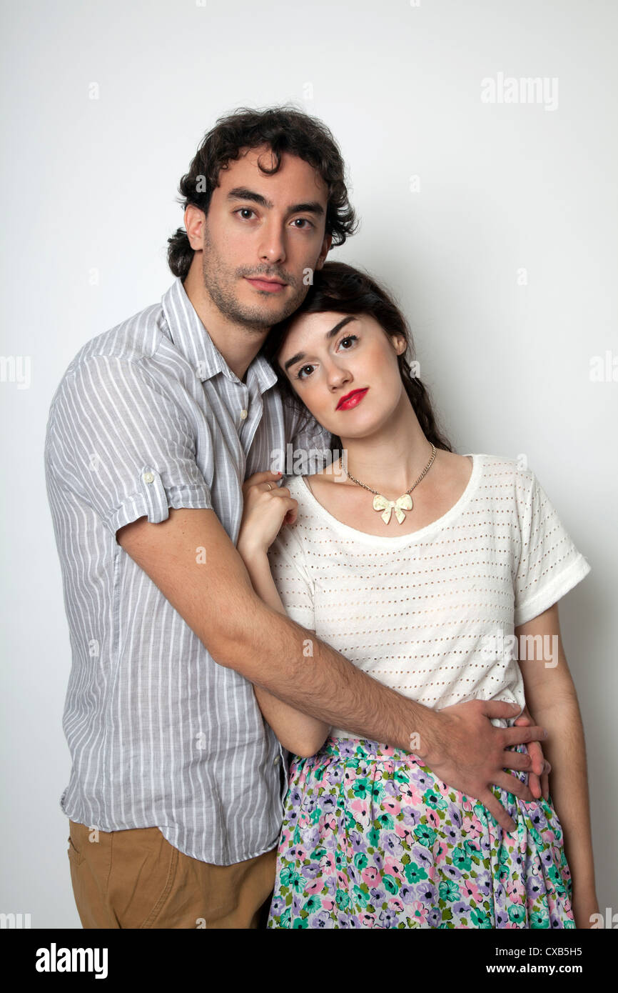 Romantic Couple in Studio Stock Photo - Alamy