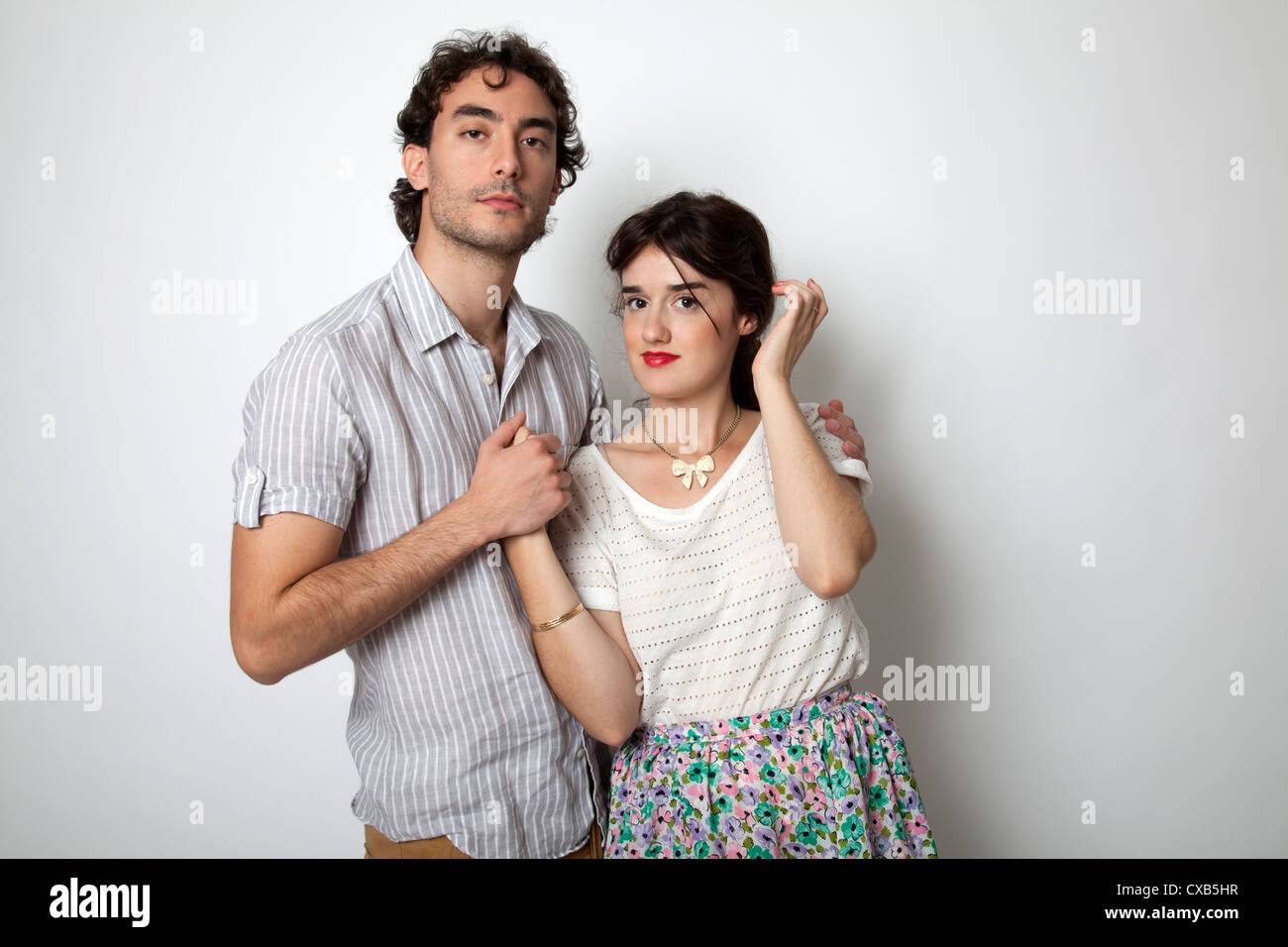 Romantic Couple in Studio Stock Photo - Alamy
