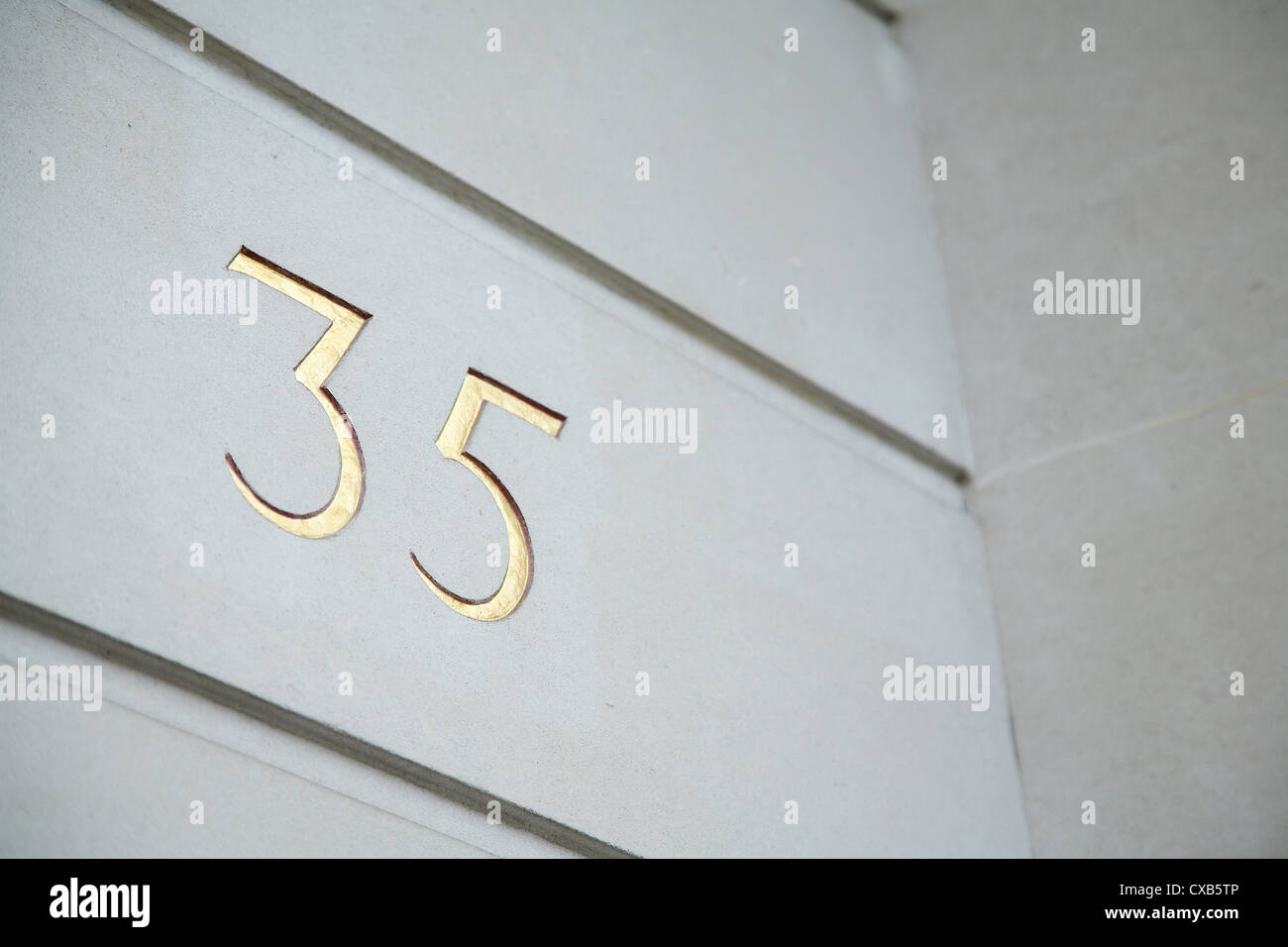 Number 35 in gold hi-res stock photography and images - Alamy