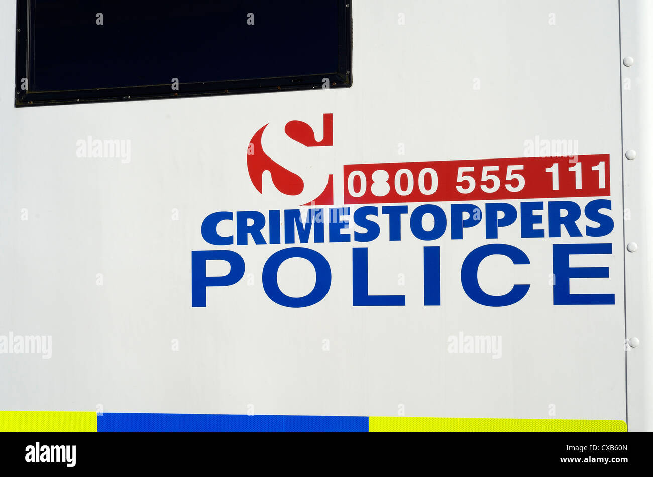 POLICE CRIMESTOPPERS DISPLAY VEHICLE. SCOTLAND. UK Stock Photo - Alamy