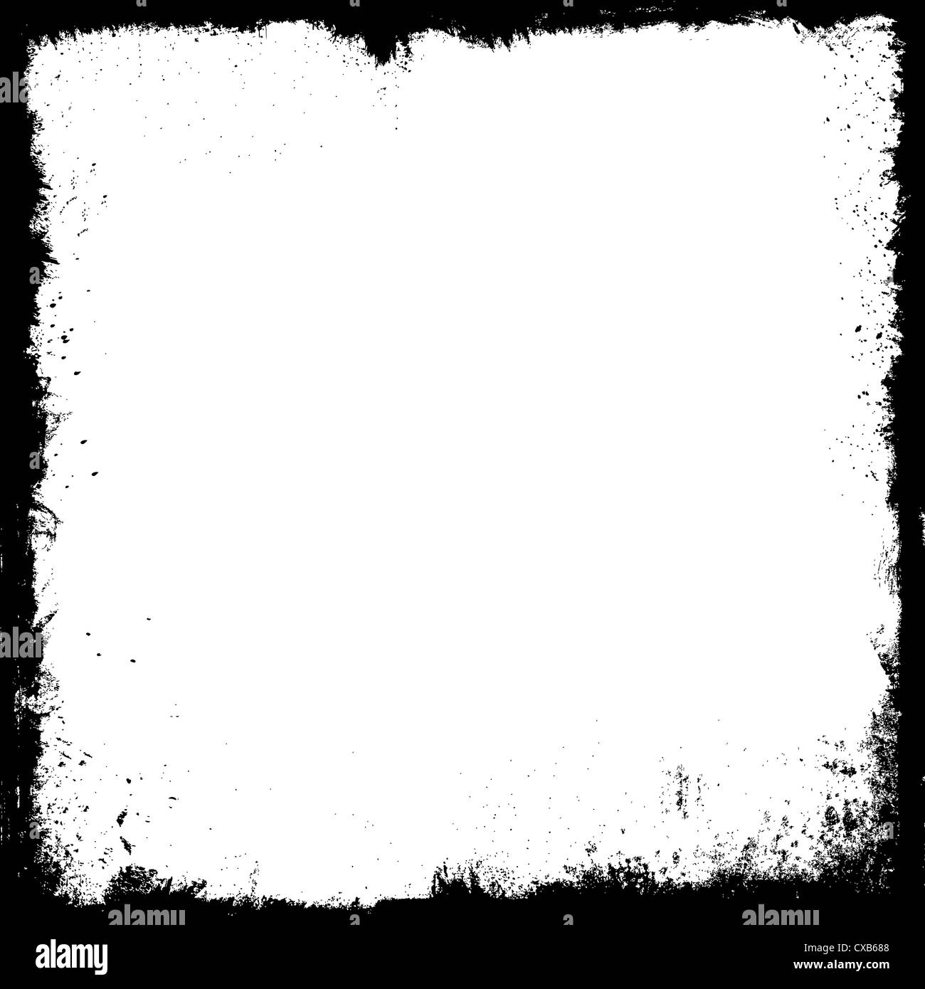 Detailed grunge border in black and white Stock Photo - Alamy