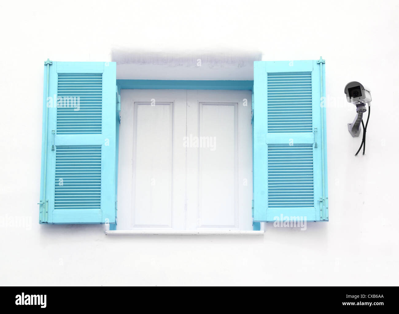 Old exterior wall windows Cut Out Stock Images & Pictures - Alamy