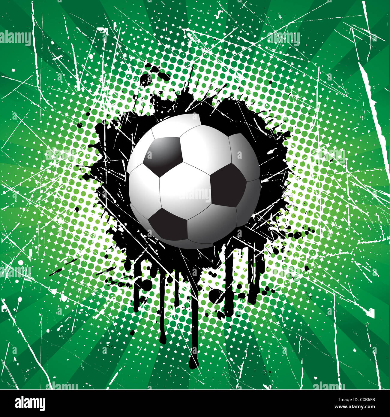 Football on grunge style background Stock Photo - Alamy