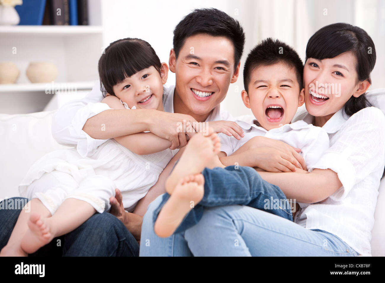 Portrait of a happy family Stock Photo - Alamy