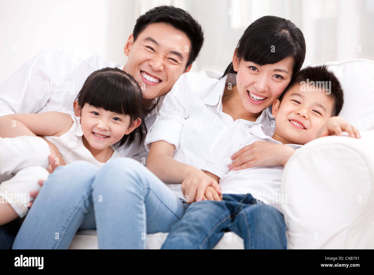 Portrait of a happy family Stock Photo - Alamy