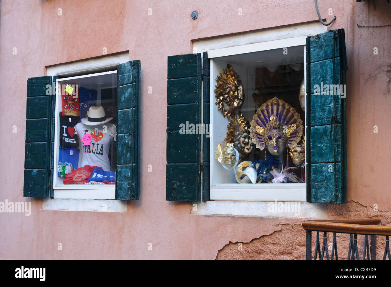 Venetian window displays, Venice, Italy Stock Photo - Alamy
