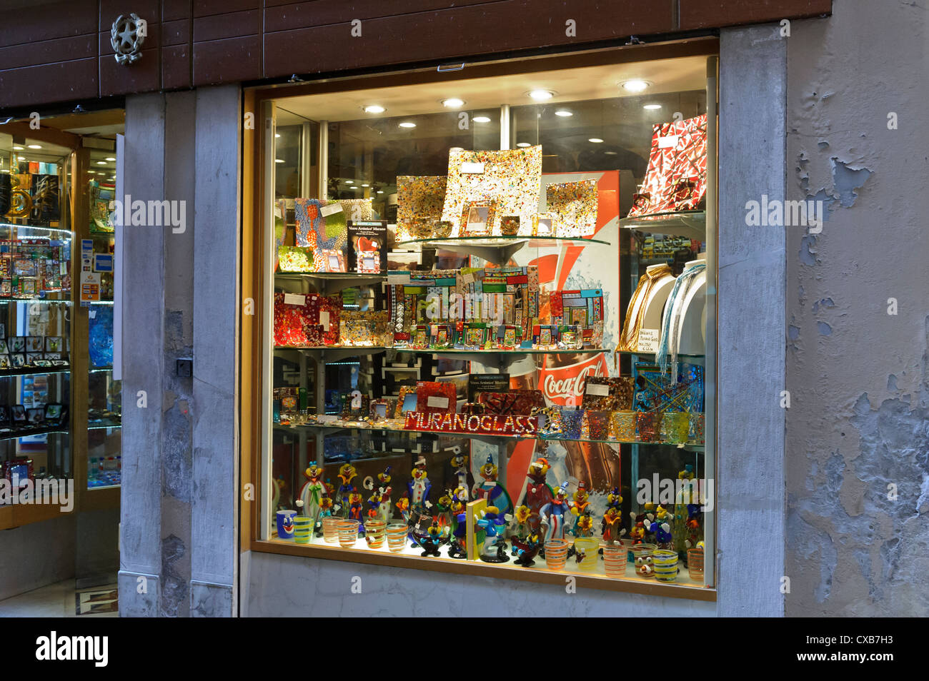 Venetian window display, Venice, Italy Stock Photo - Alamy
