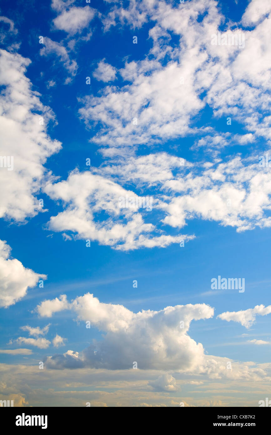 Beautiful white summer clouds as interesting sky background Stock Photo - Alamy