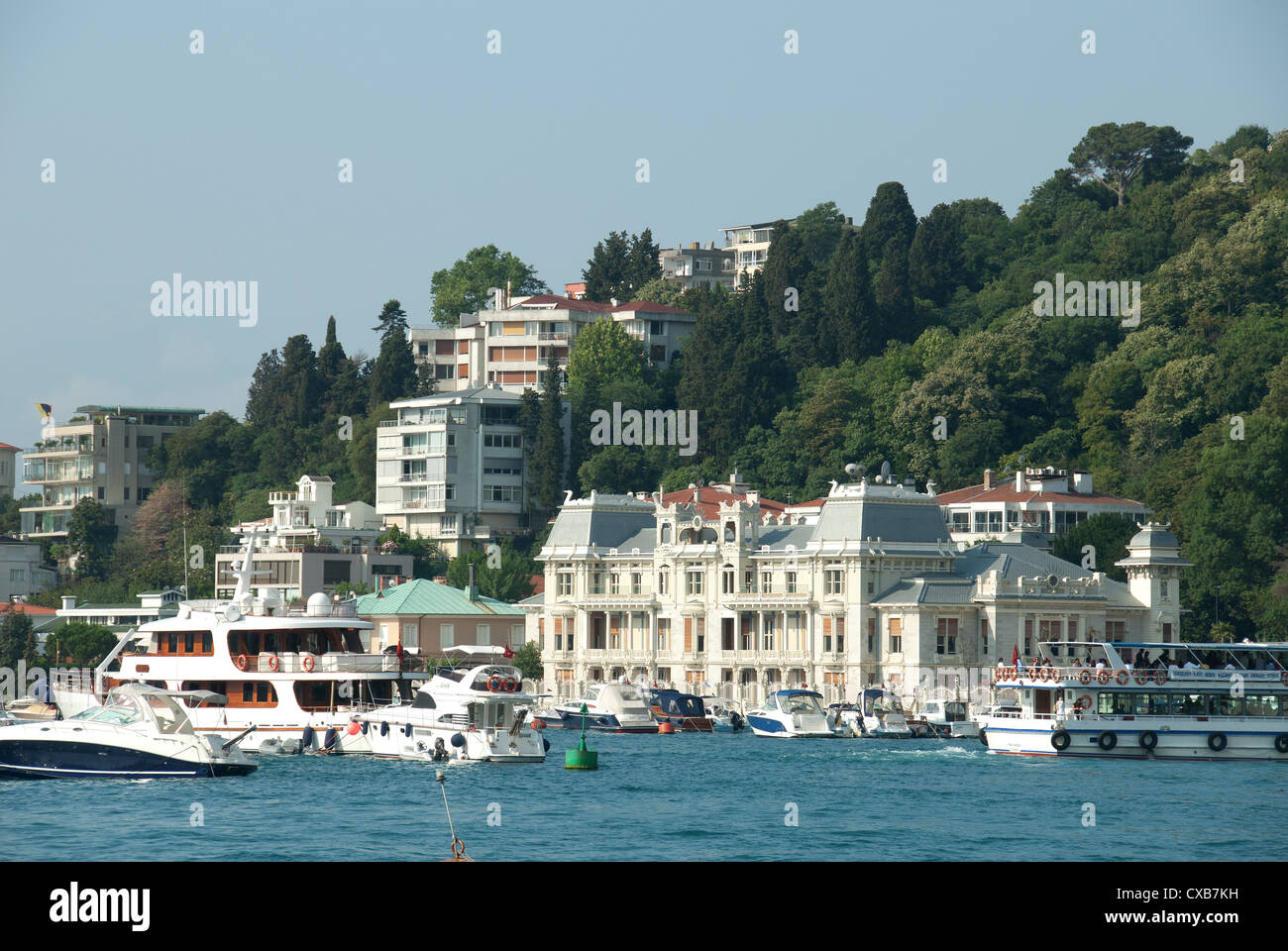 ISTANBUL, TURKEY. A view of upmarket Bebek on the European shore of the ...