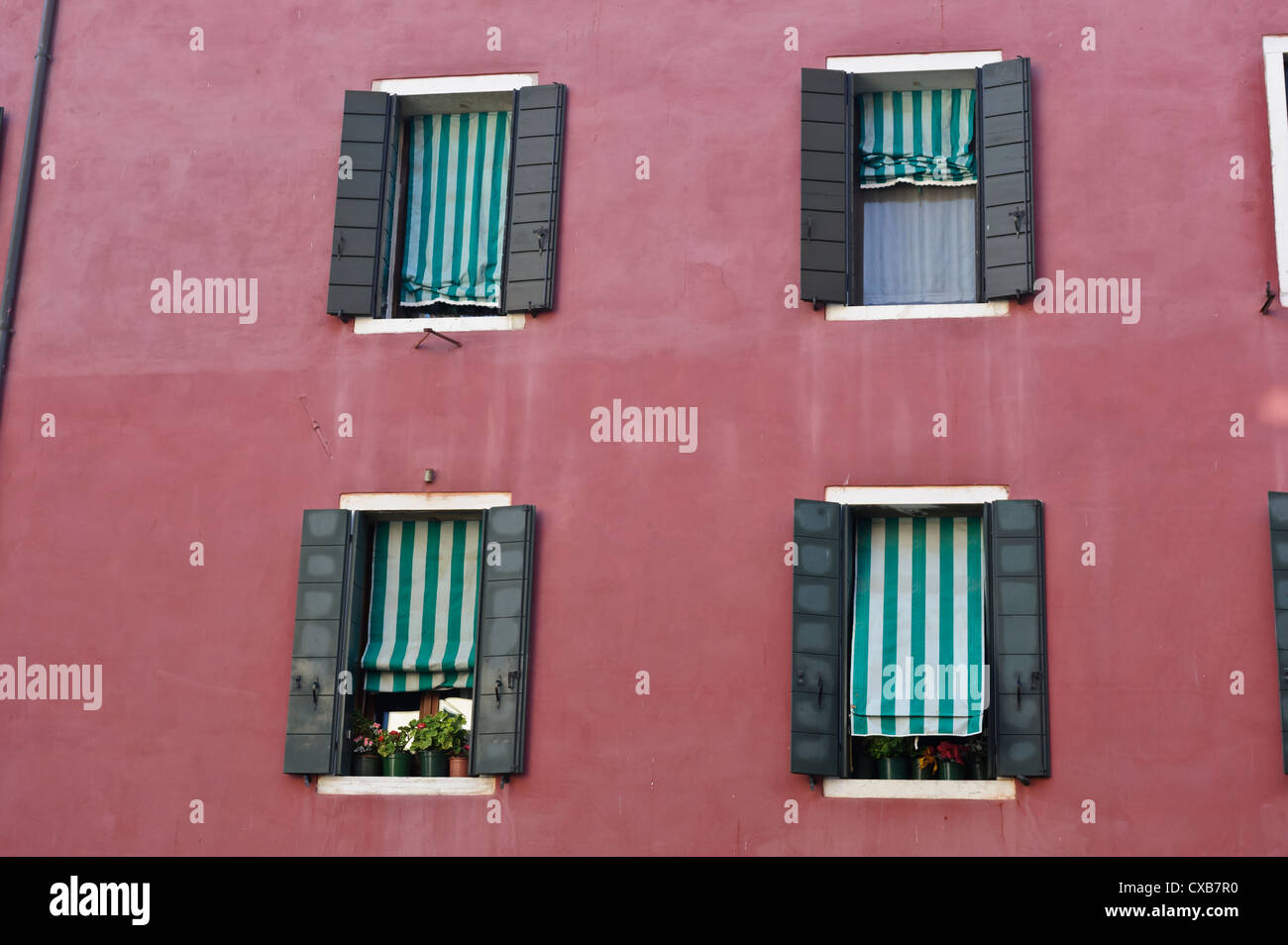 Venetian windows, Venice, Italy Stock Photo - Alamy