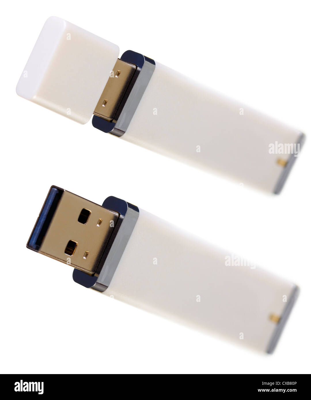 Close up of a USB flash memory isolated on white Stock Photo - Alamy