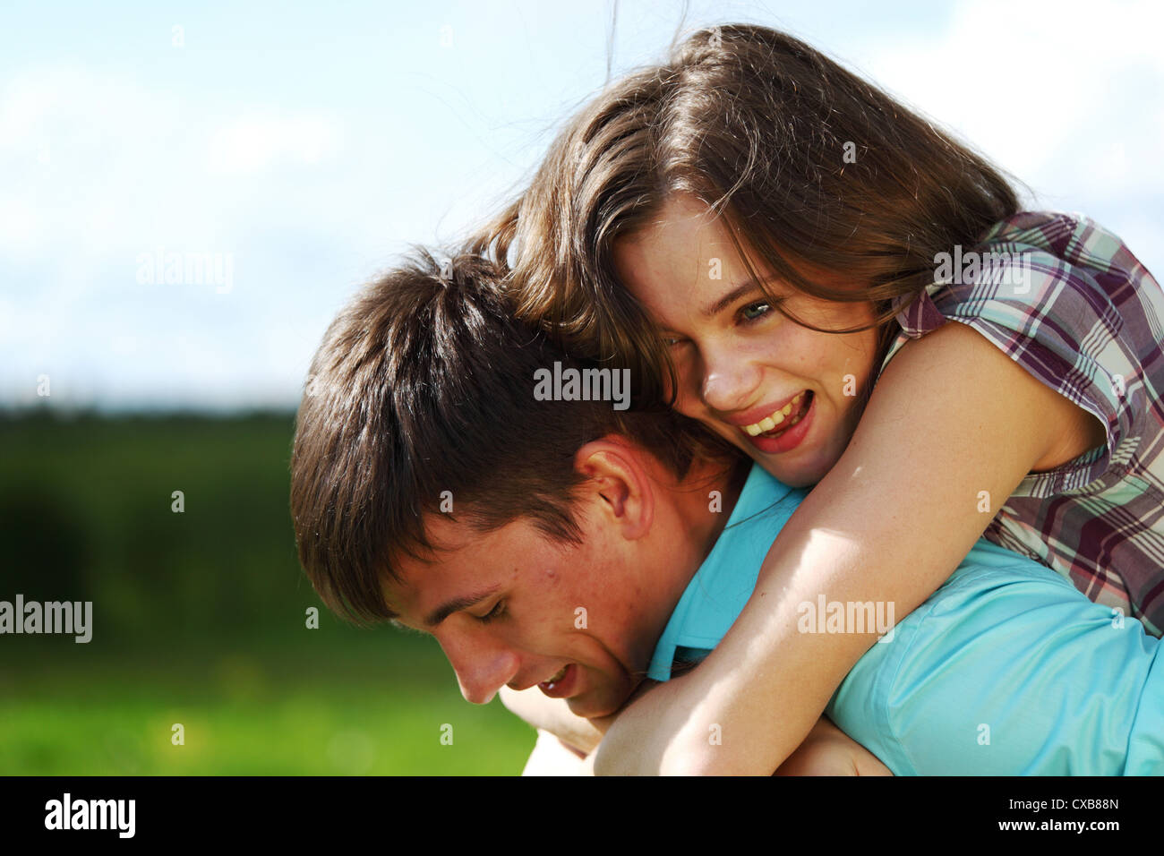love hug of two lowers Stock Photo - Alamy