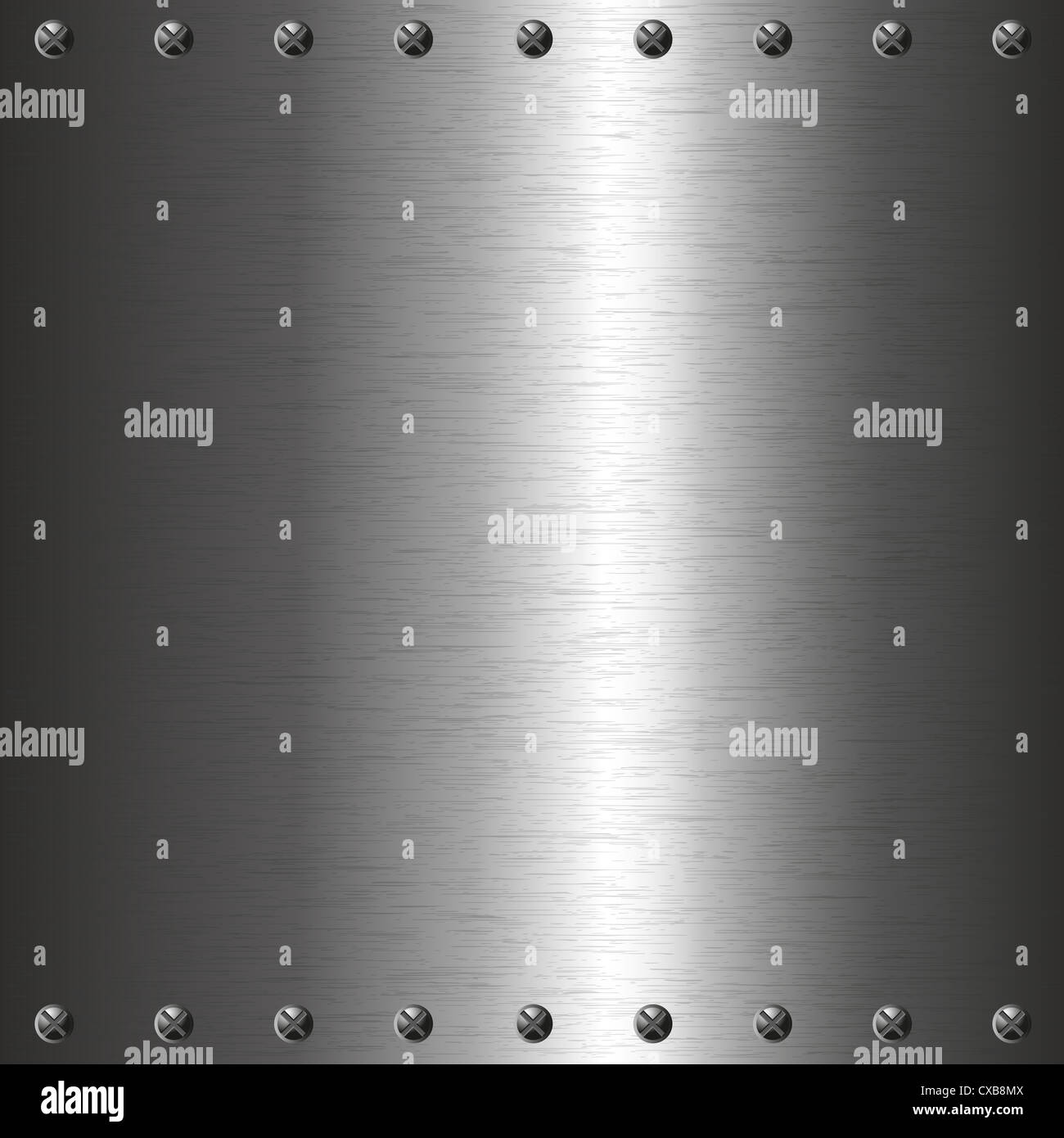 Brushed metal plate texture background with screws Stock Photo - Alamy