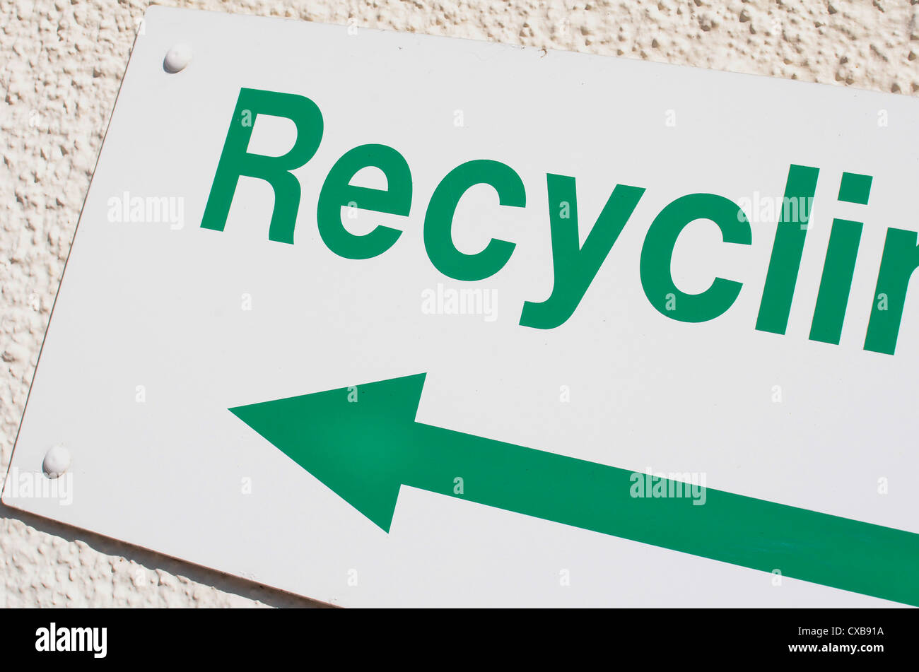 Recycling point sign hi-res stock photography and images - Alamy
