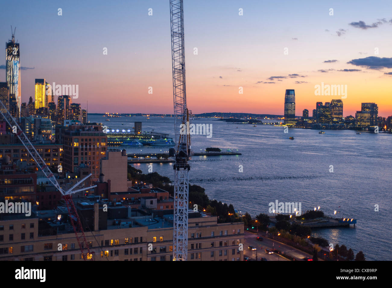 New York, NY, USA, Nighttime Overviews, Cityscapes from Top of the ...