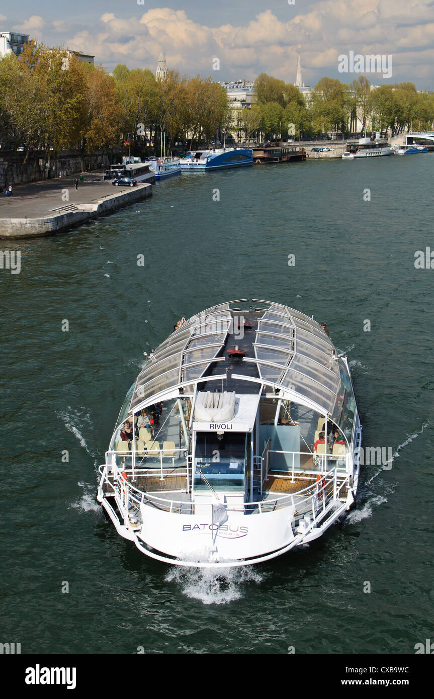 Bateau mouche on the river Seine, Paris. France Stock Photo - Alamy