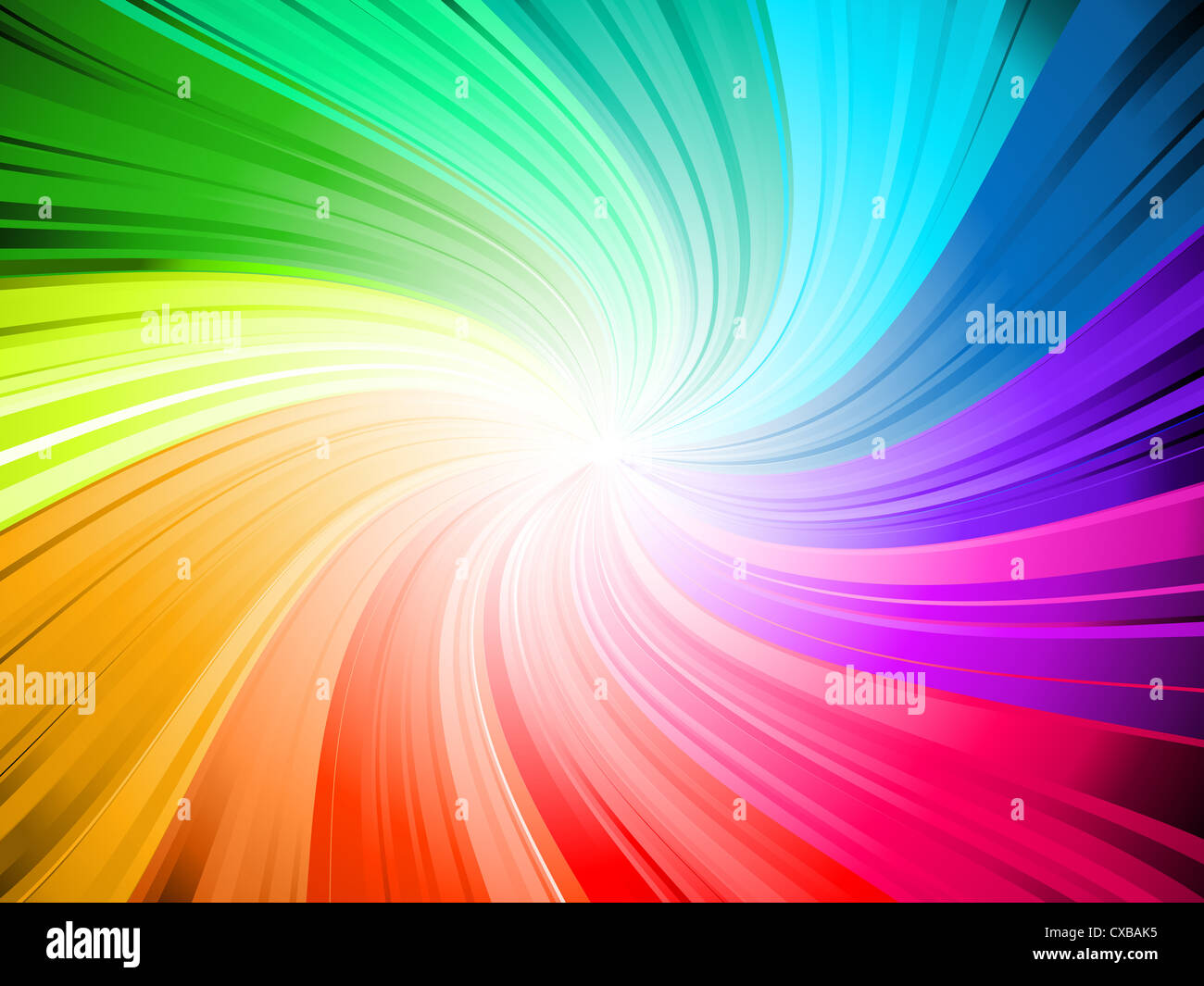 Rainbow coloured swirl background Stock Photo - Alamy