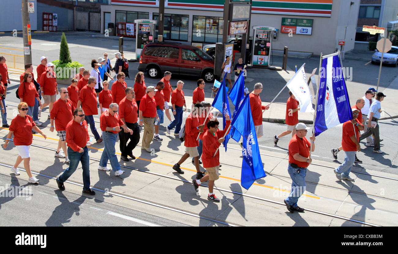 Labor day parade with union workers hi-res stock photography and images ...