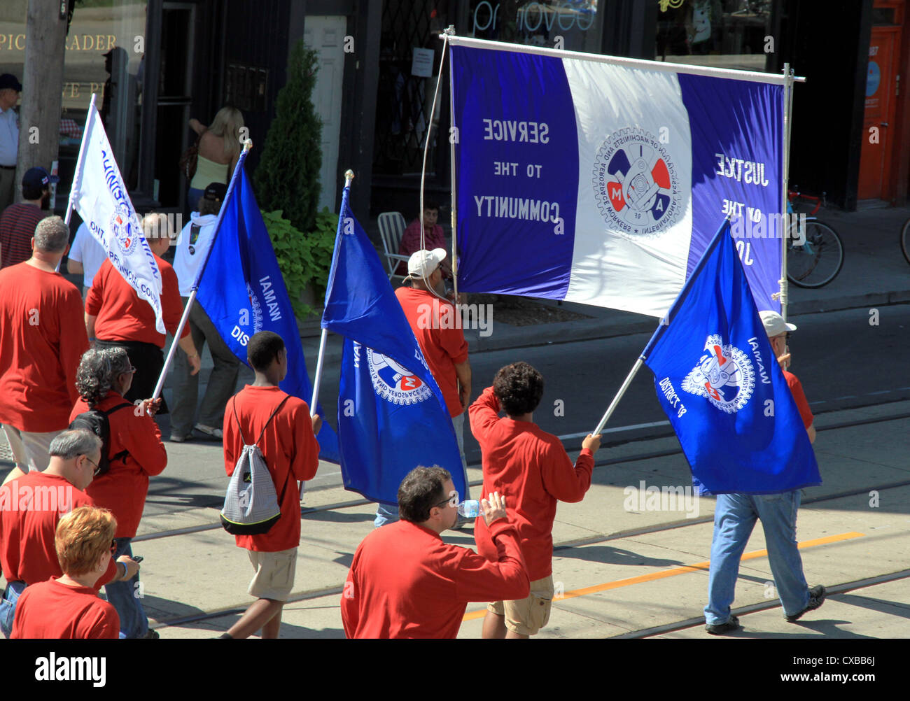 Union labor flags hi-res stock photography and images - Alamy