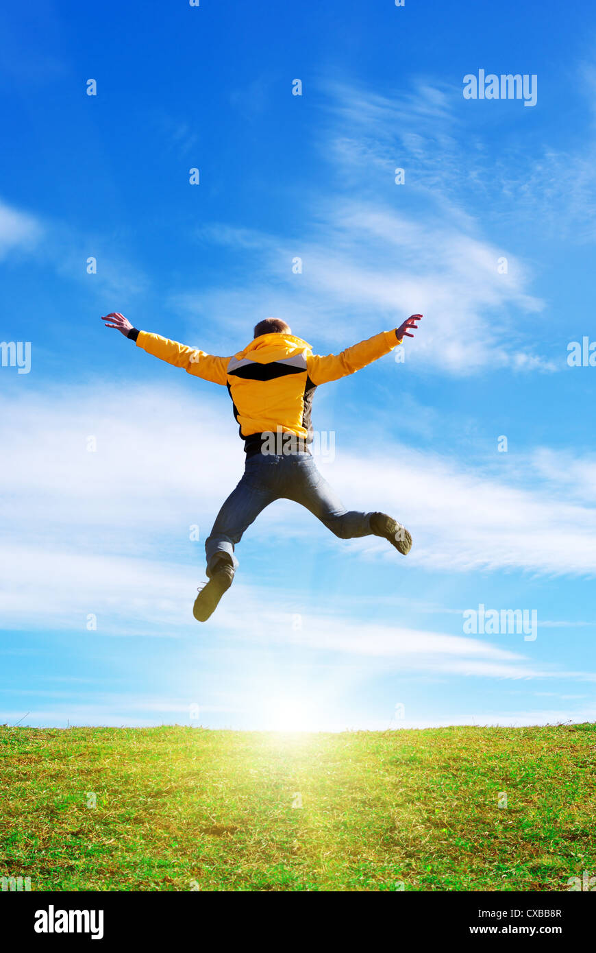 Sun jump hi-res stock photography and images - Alamy