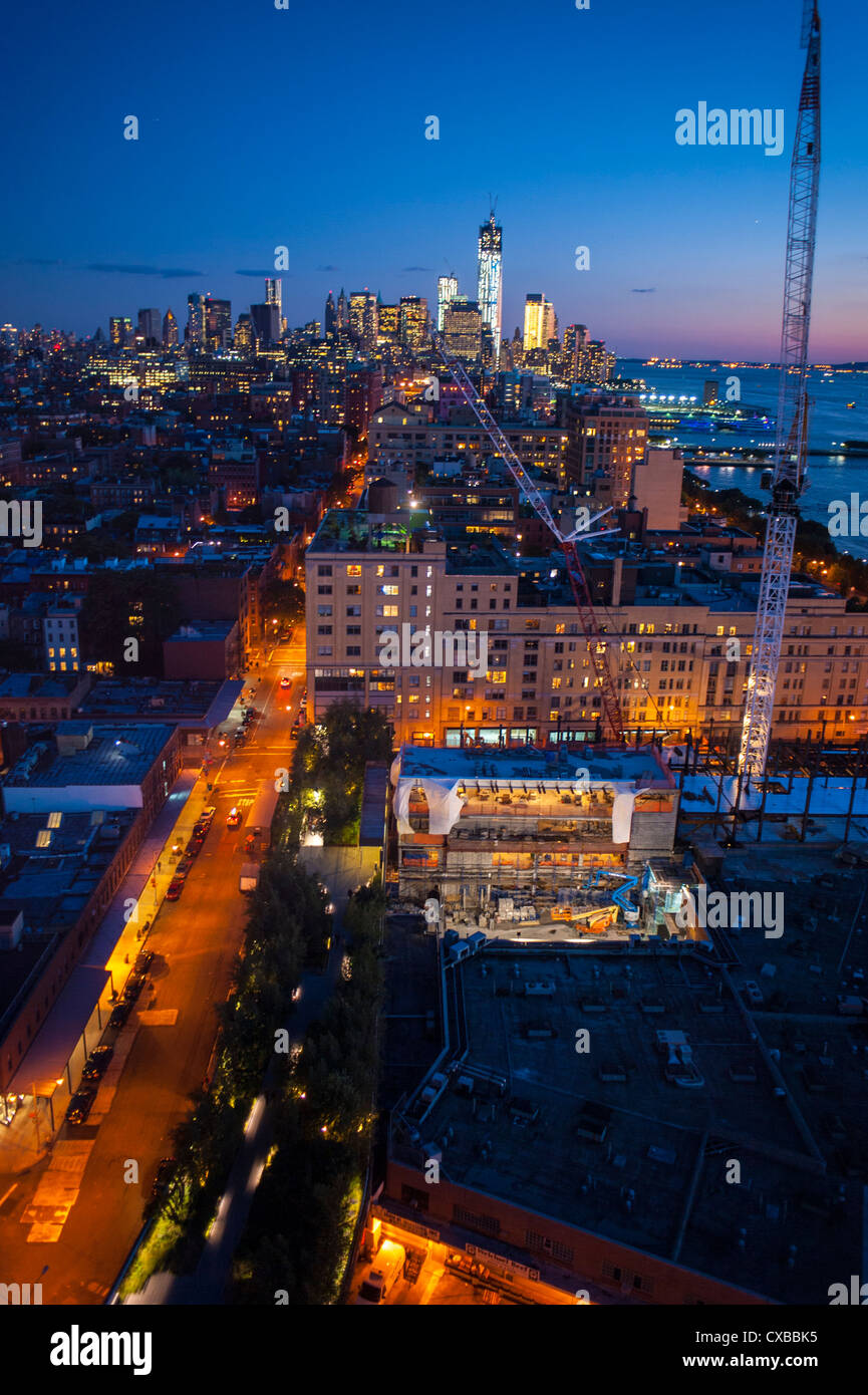 New York, NY, USA, Nighttime Overviews, Cityscapes from Top of the ...