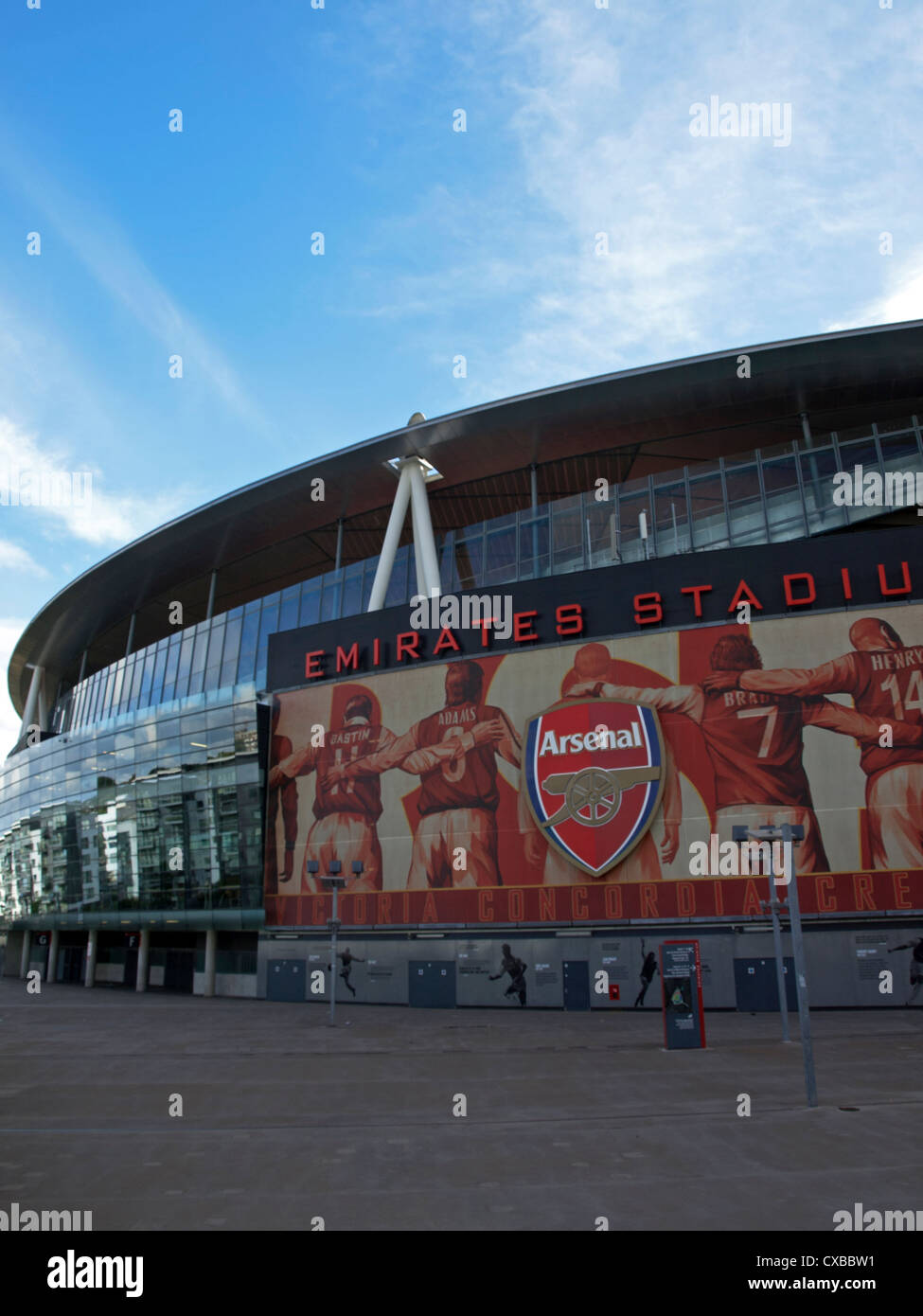 Exterior of Emirates Stadium, current home of Arsenal Football Club ...