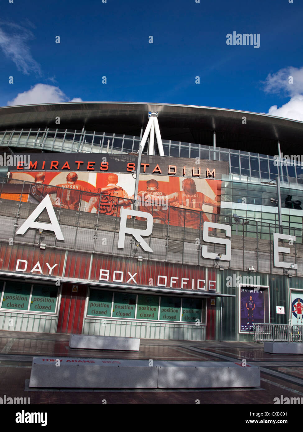 Exterior of Emirates Stadium, current home of Arsenal Football Club ...