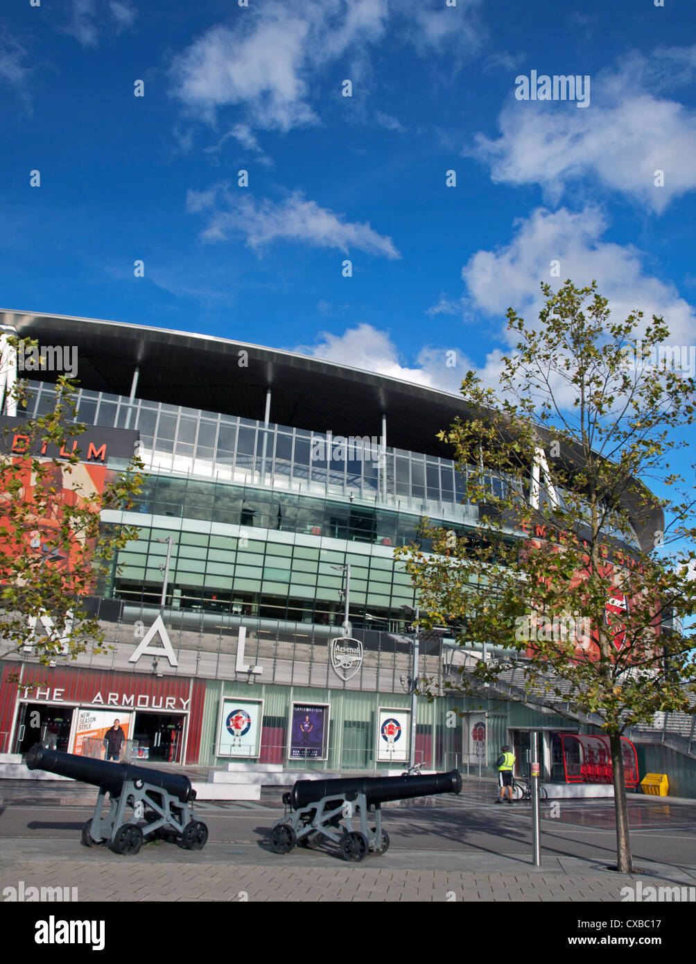 Exterior of Emirates Stadium, current home of Arsenal Football Club ...