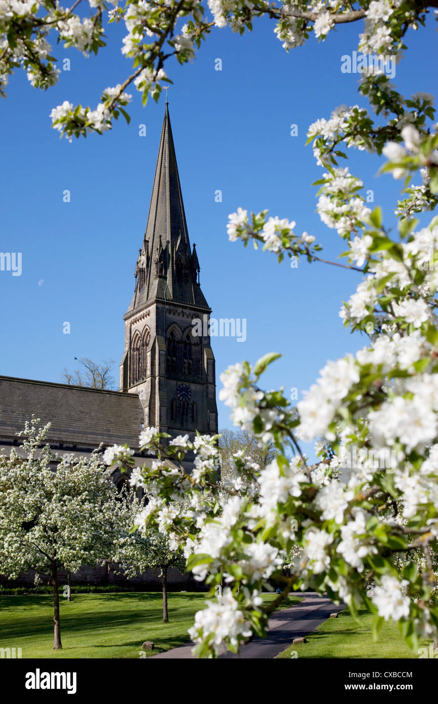 Edensor Parish Church, Chatsworth Estate, Derbyshire, England, United ...