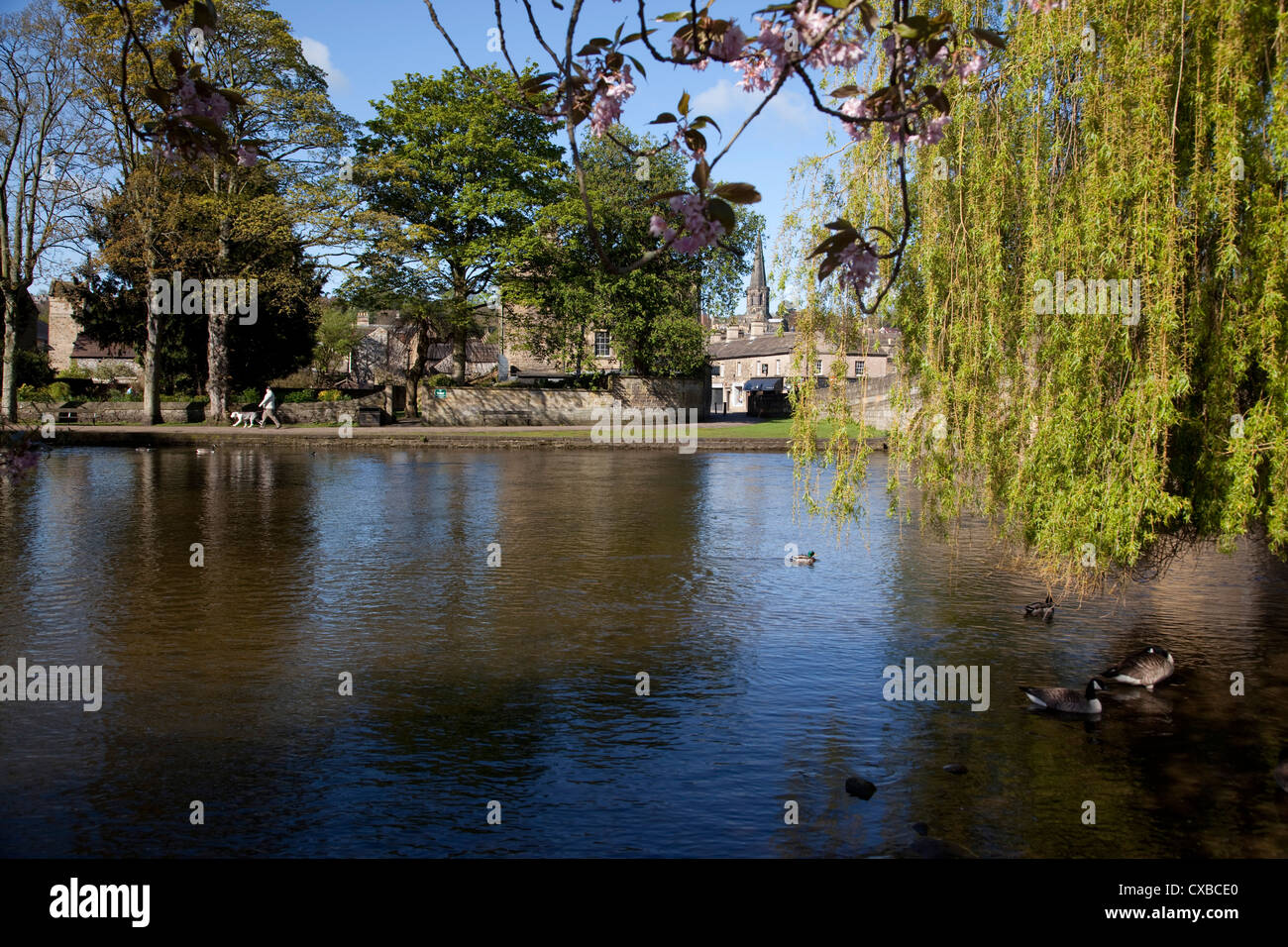 River Wye, Bakewell, Derbyshire, England, United Kingdom, Europe Stock ...