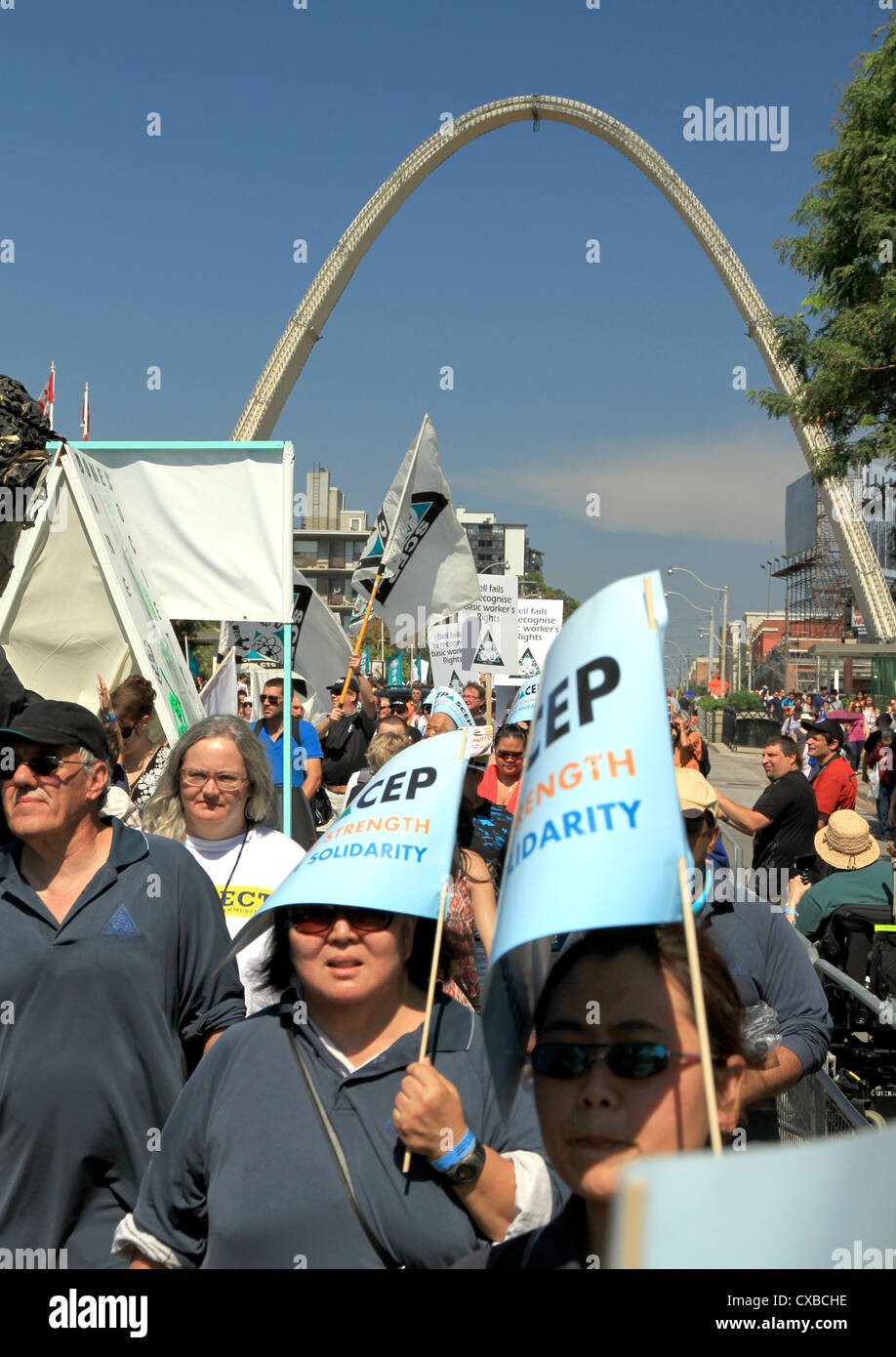People Marching at the Labor Day Parade in Toronto Stock Photo - Alamy