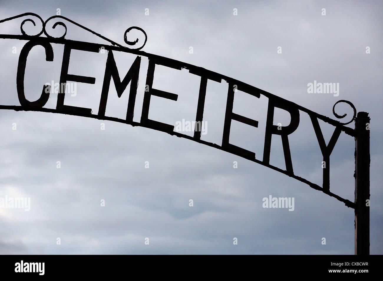 Cemetery Sign Iron High Resolution Stock Photography and Images - Alamy