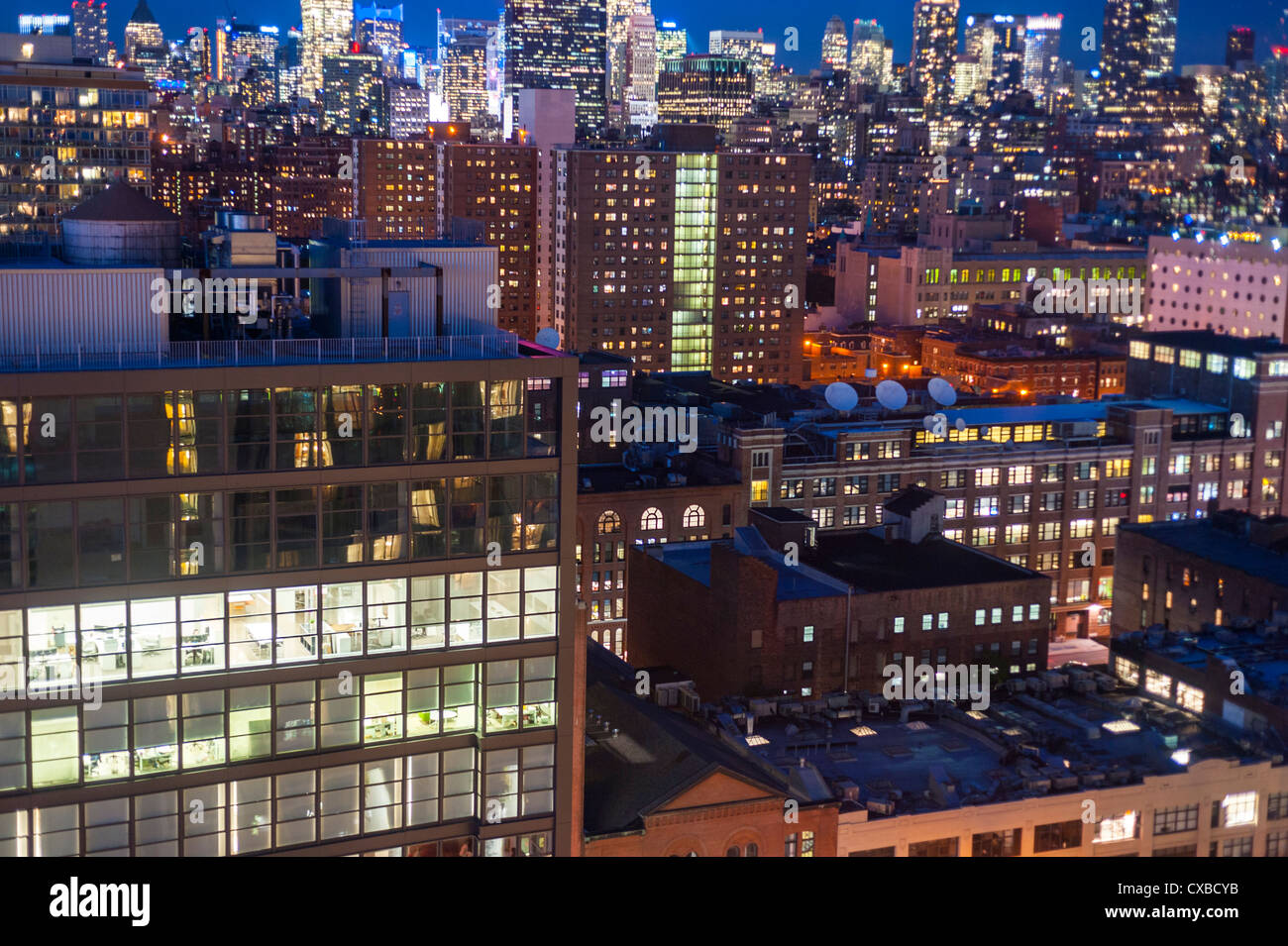 New York, NY, USA, Nighttime Overviews, City Scapes / Skylines US ...