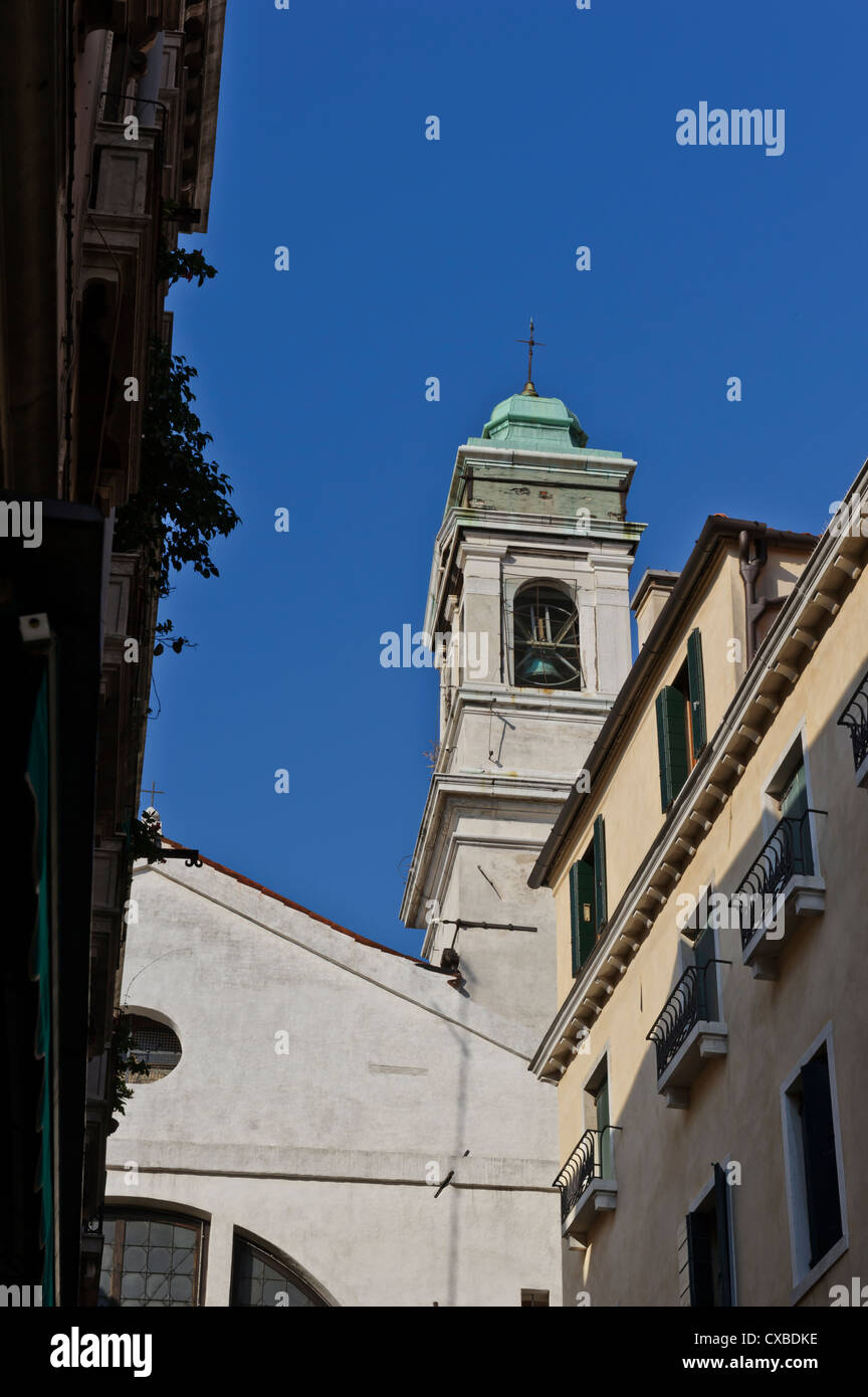 Church Bell Tower, Venice, Italy Stock Photo - Alamy