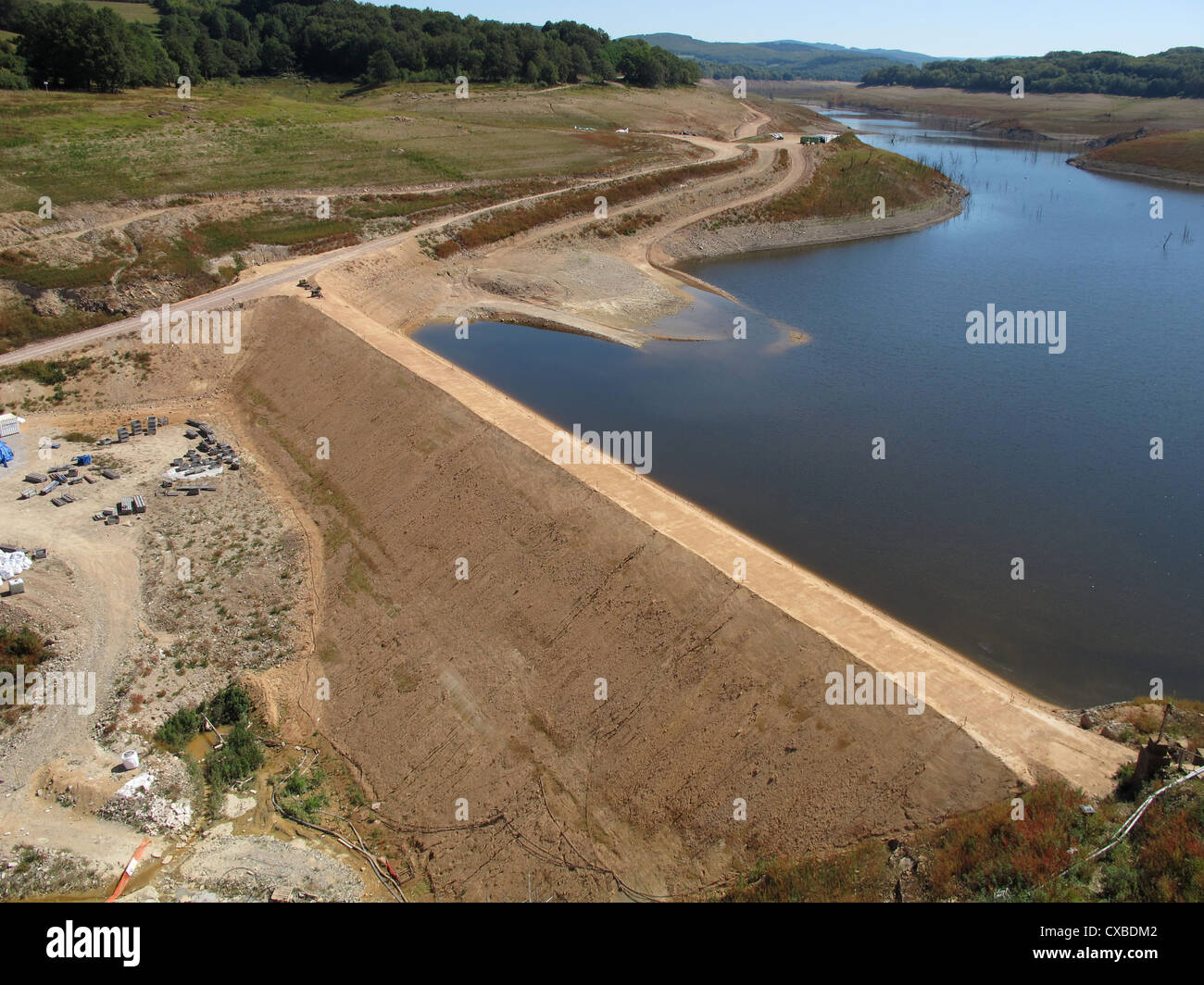 Barrage de Panneciere,heavy work,Yonne river,Morvan national park ...