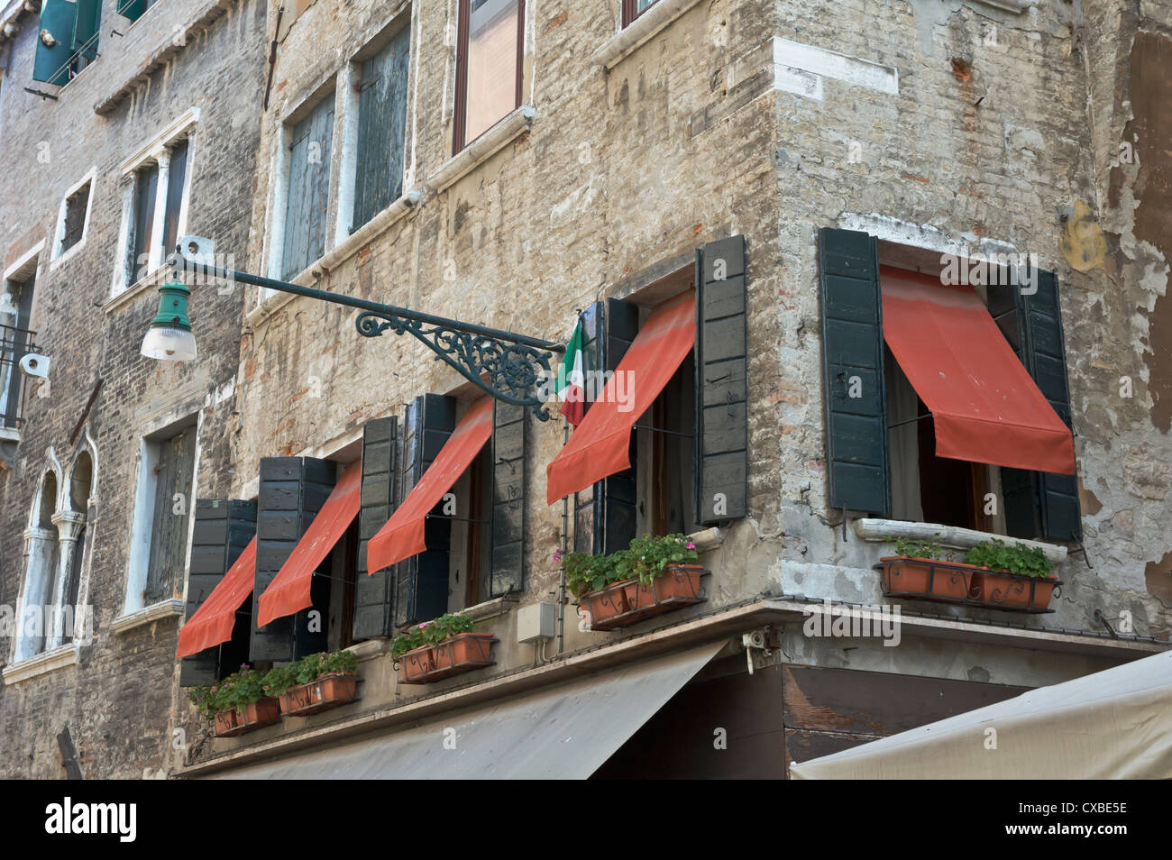 Venetian windows, Venice, Italy Stock Photo - Alamy