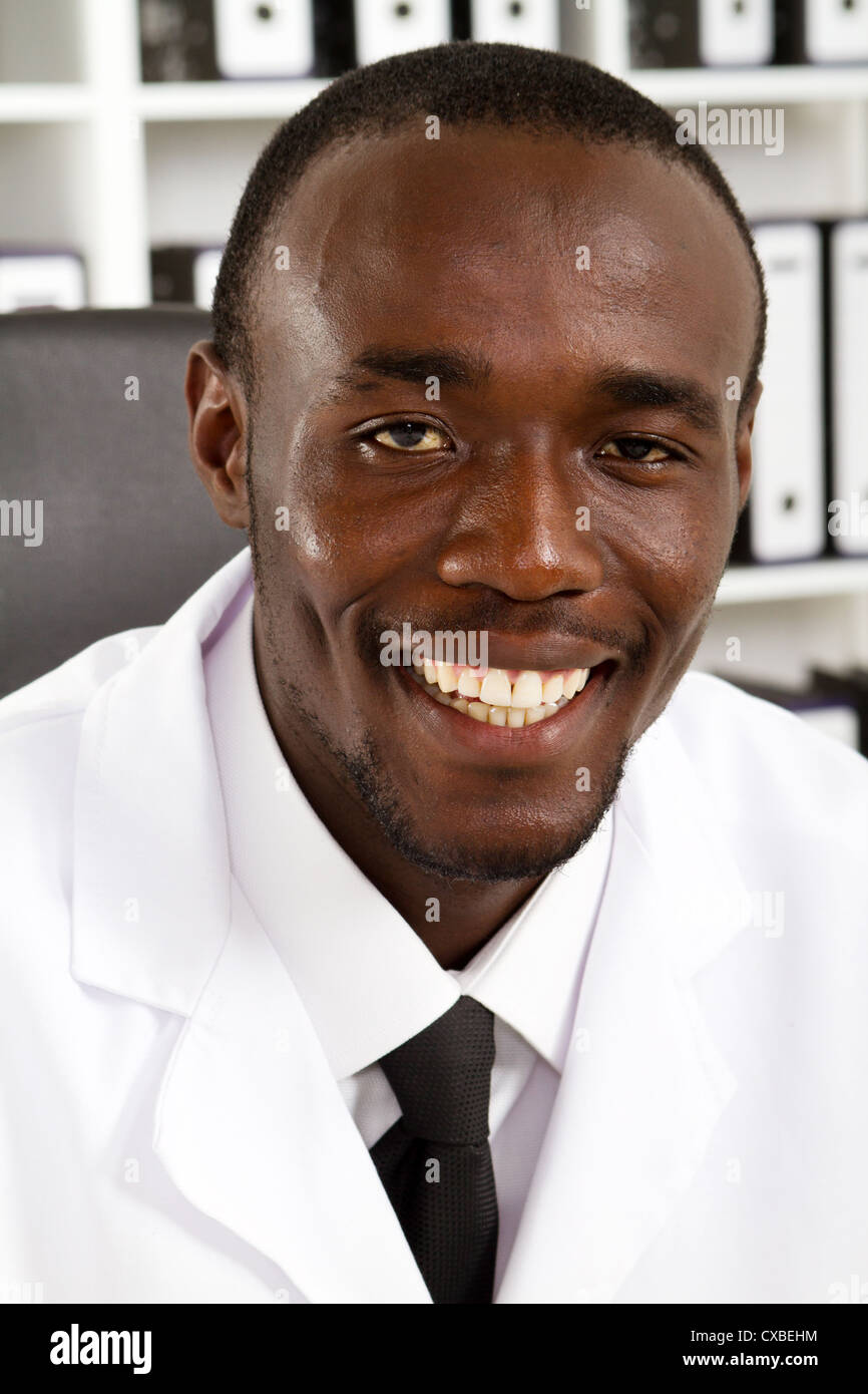 african american male scientist portrait in office Stock Photo - Alamy