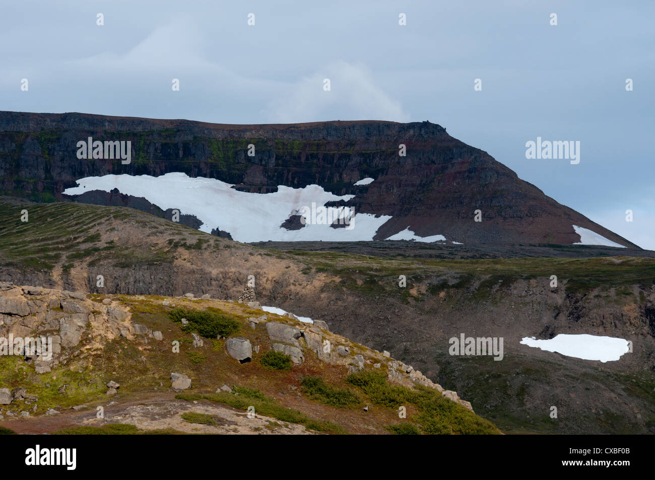 A photograph of the Old houses in the abandoned village of Hesteyri in ...