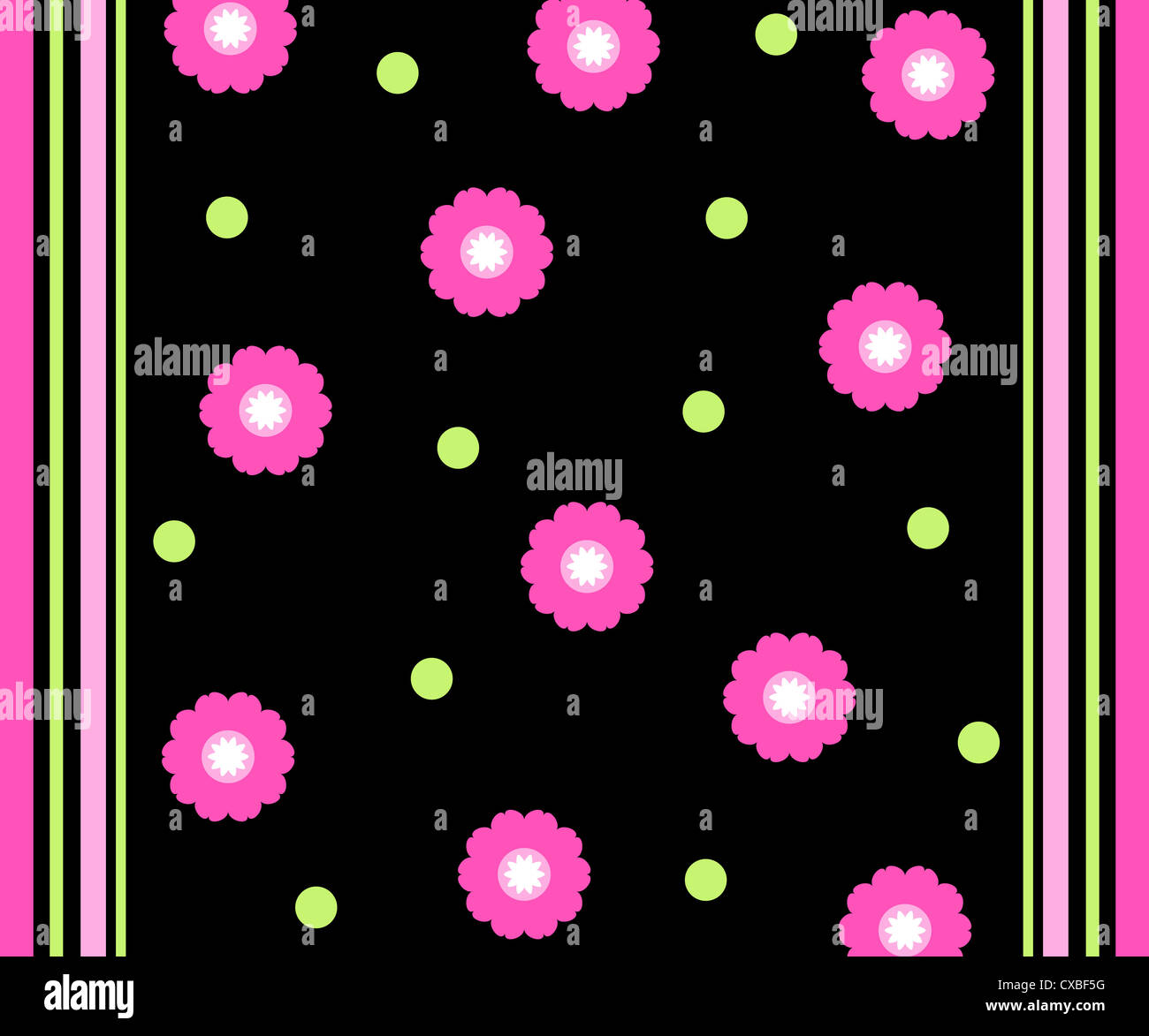 Colorful floral and stripes pattern Stock Photo - Alamy