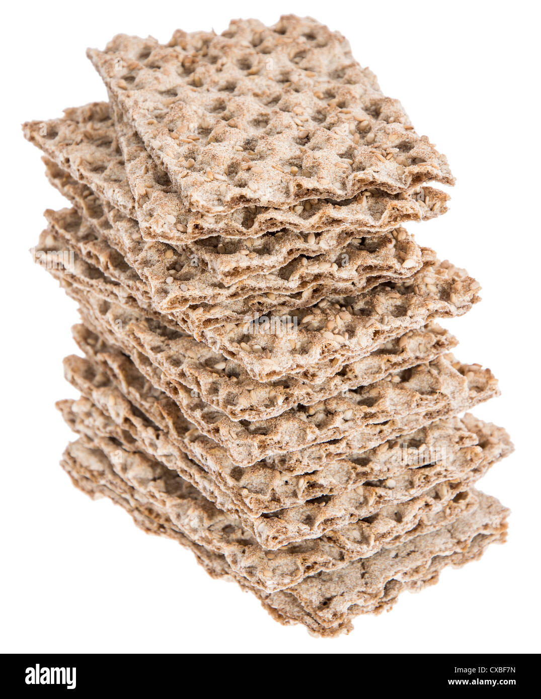 Crispbread isolated on white background Stock Photo - Alamy