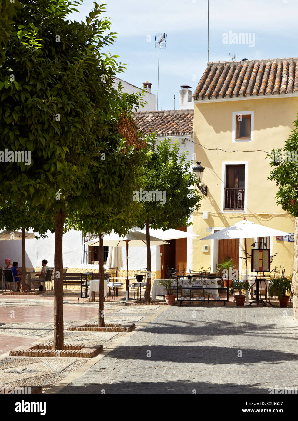 Cafe Marbella Old Town Spain Stock Photo - Alamy