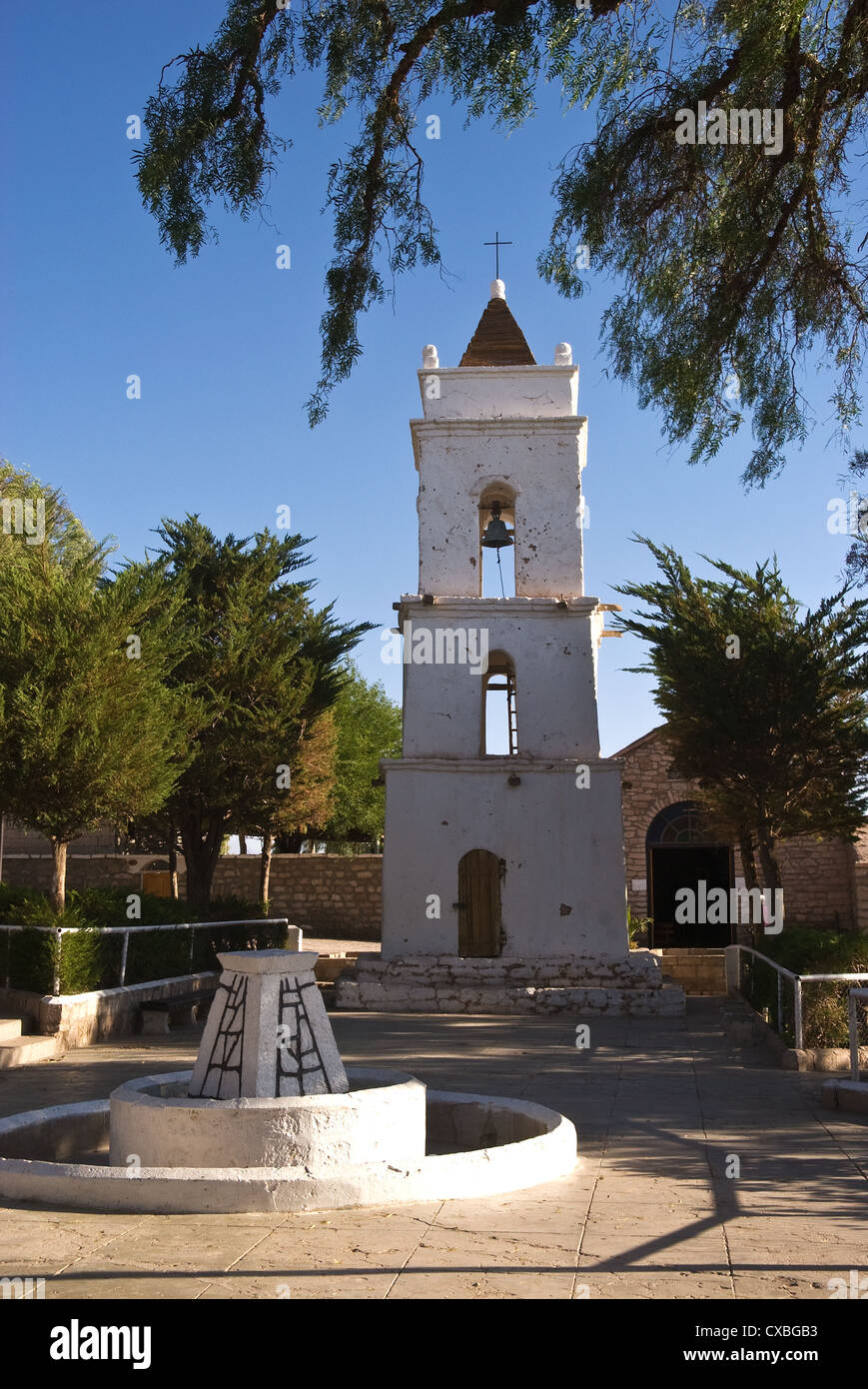 Toconao bell tower atacama san pedro hi-res stock photography and ...